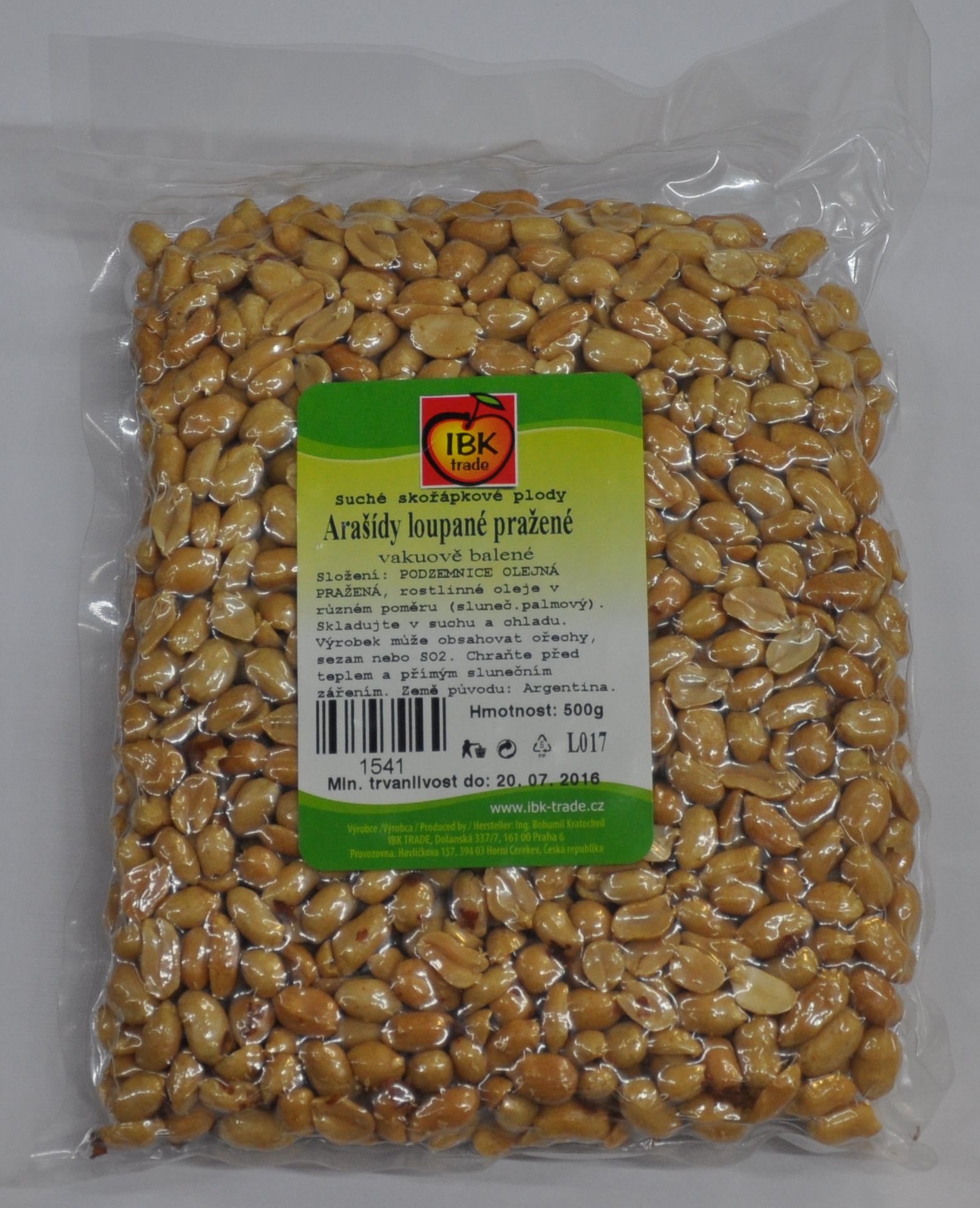 Arašídy loupané pražené bez košilky nesolené 500g – Obchodiště.cz