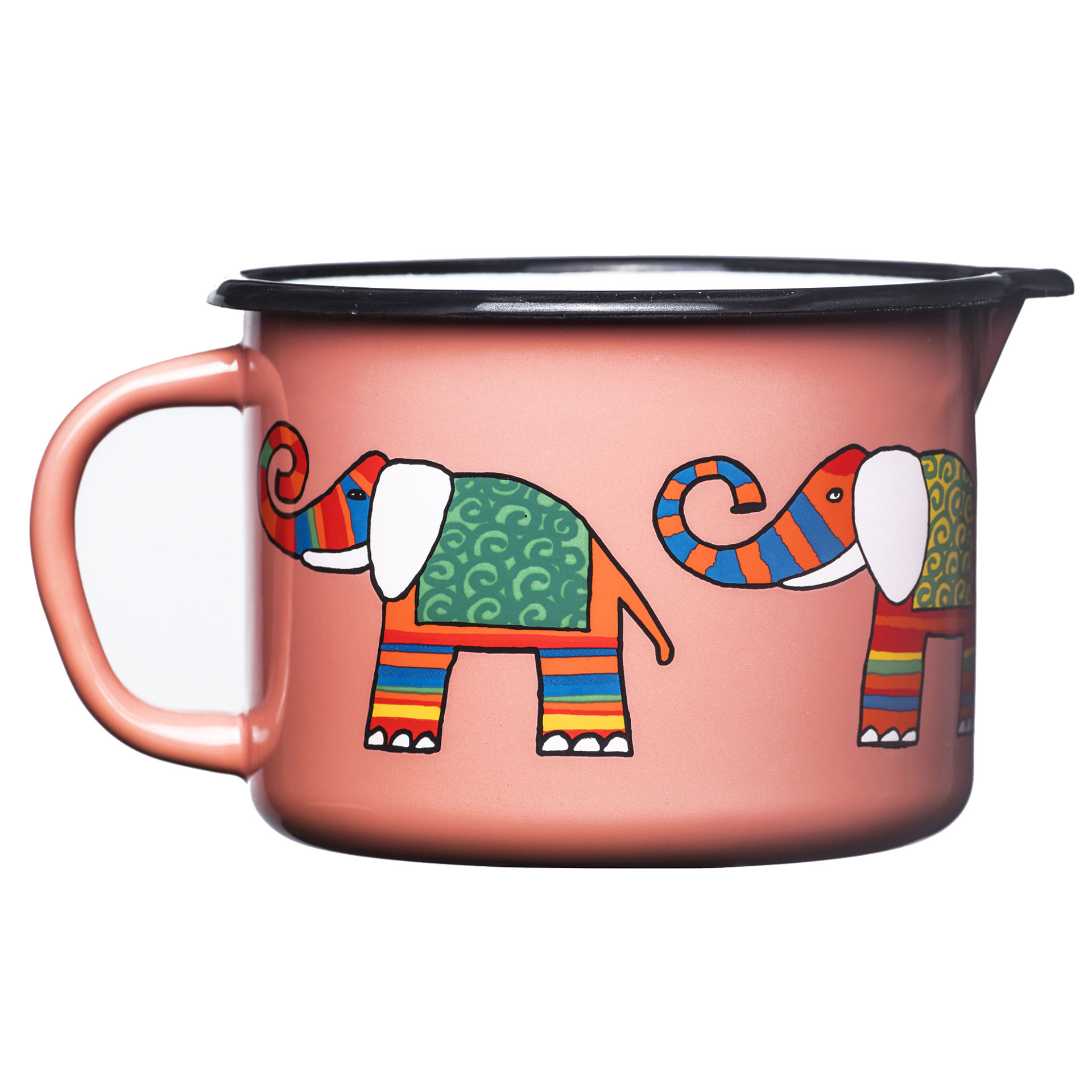 Mug with spout - coral, elephant – Obchodiště.cz