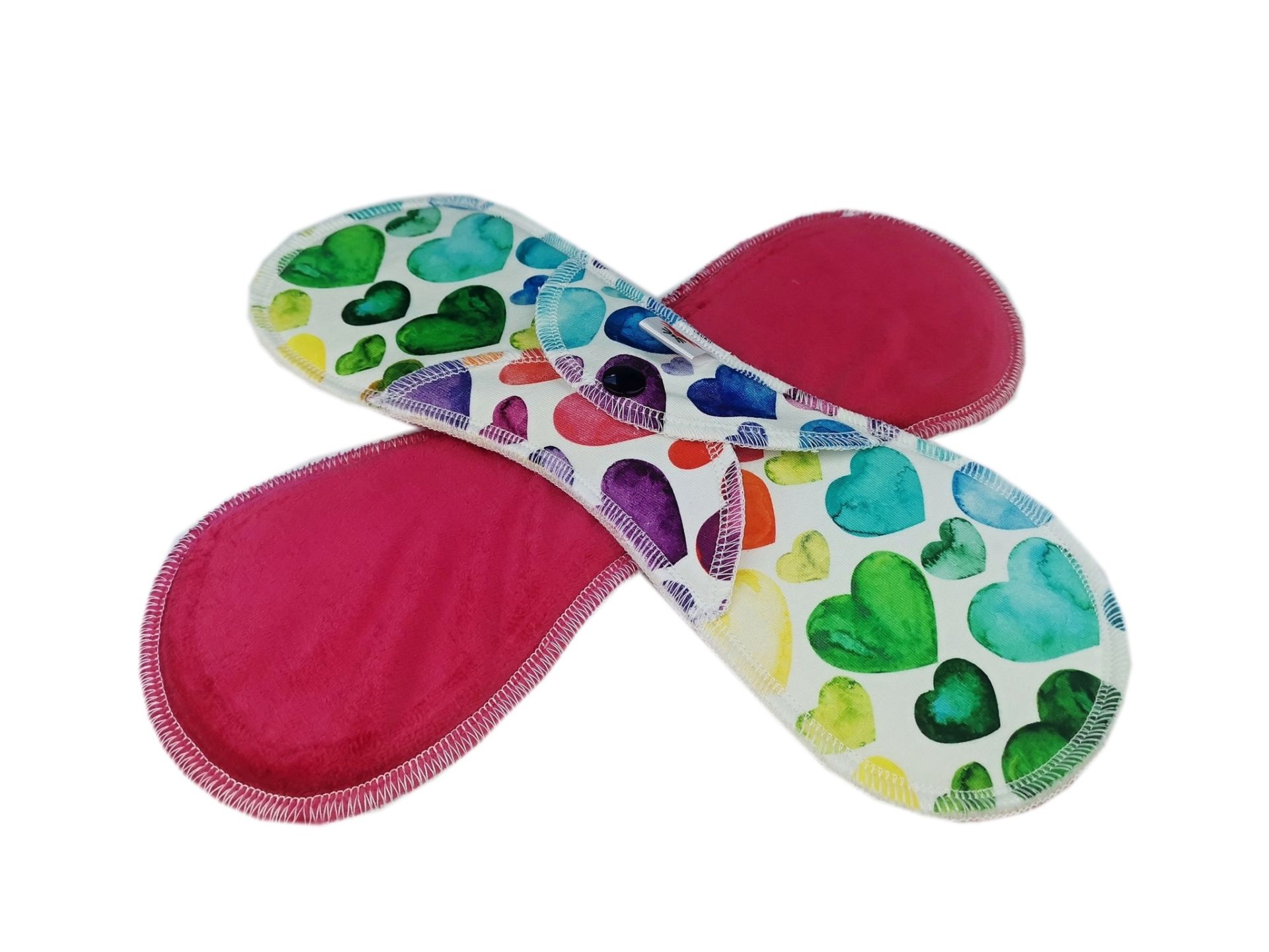 Denní dlouhá PUL srdíčka - bambusový aksamit – Obchodiště.cz