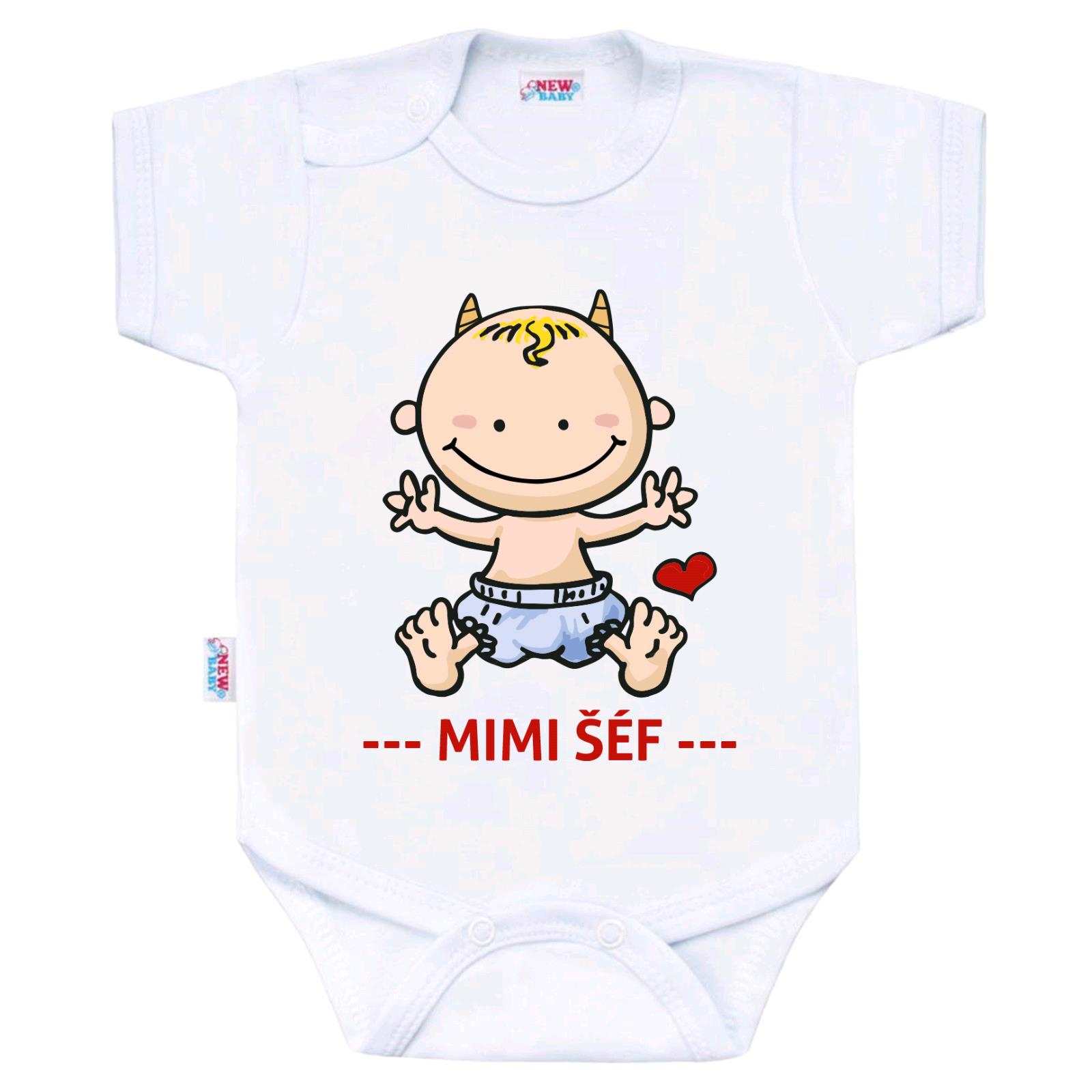 Body s potiskem New Baby MIMI ŠÉF – Obchodiště.cz