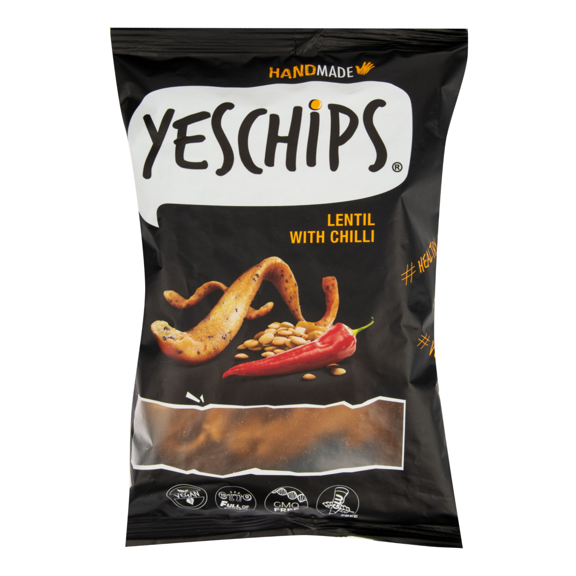 Chipsy čočkové s chilli 80 g YES CHIPS – Obchodiště.cz