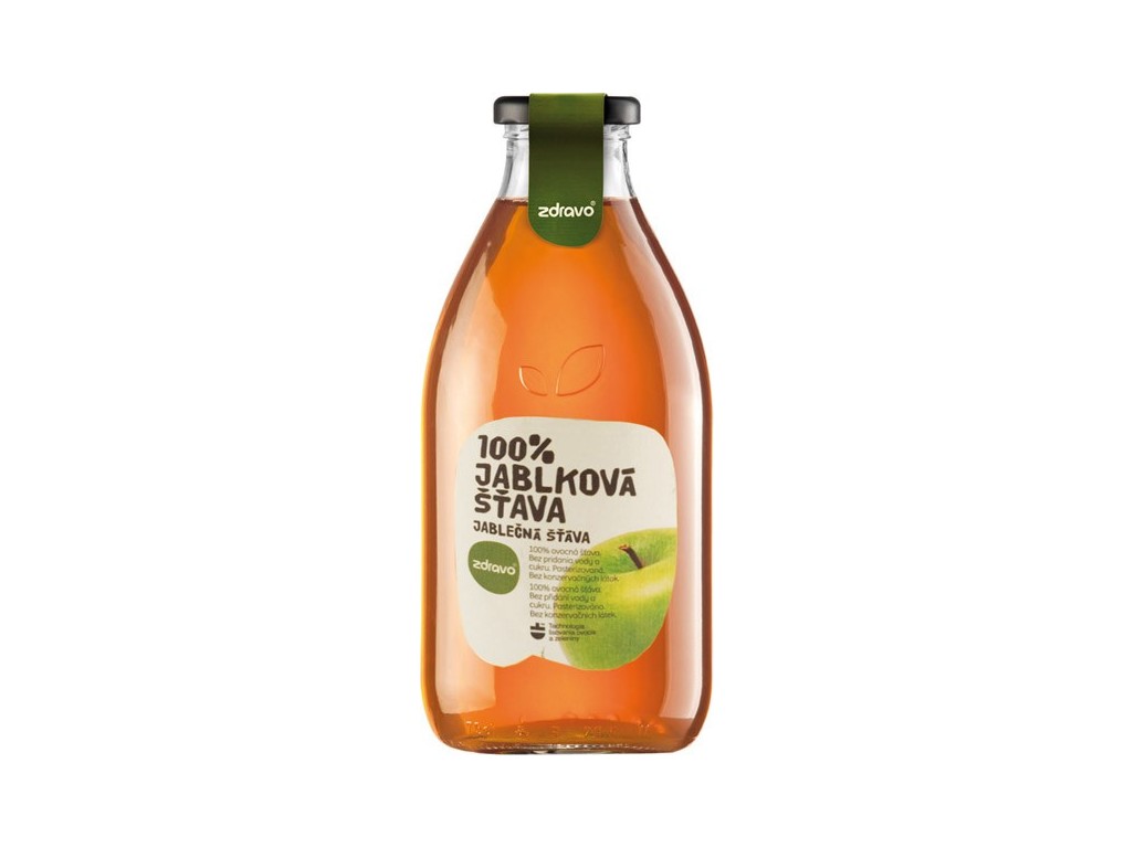 Šťáva 100% jablková 0,75l Zdravo – Obchodiště.cz