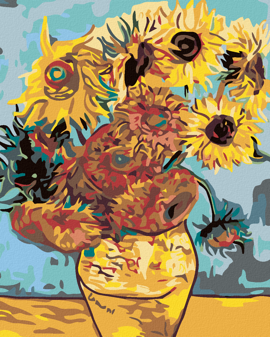 Malování podle čísel - SLUNEČNICE (VAN GOGH) – Obchodiště.cz