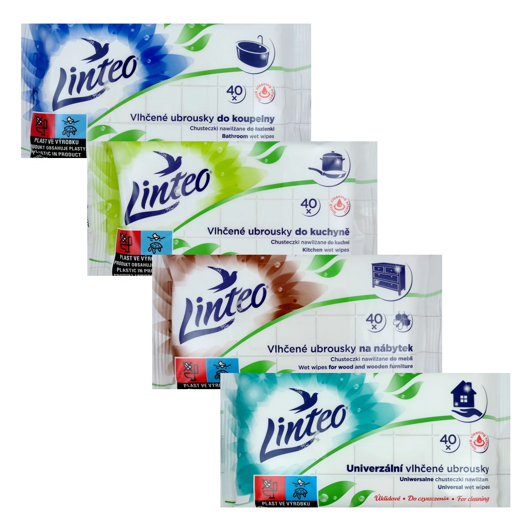 LINTEO Vlhčené úklidové ubrousky 40ks – Obchodiště.cz