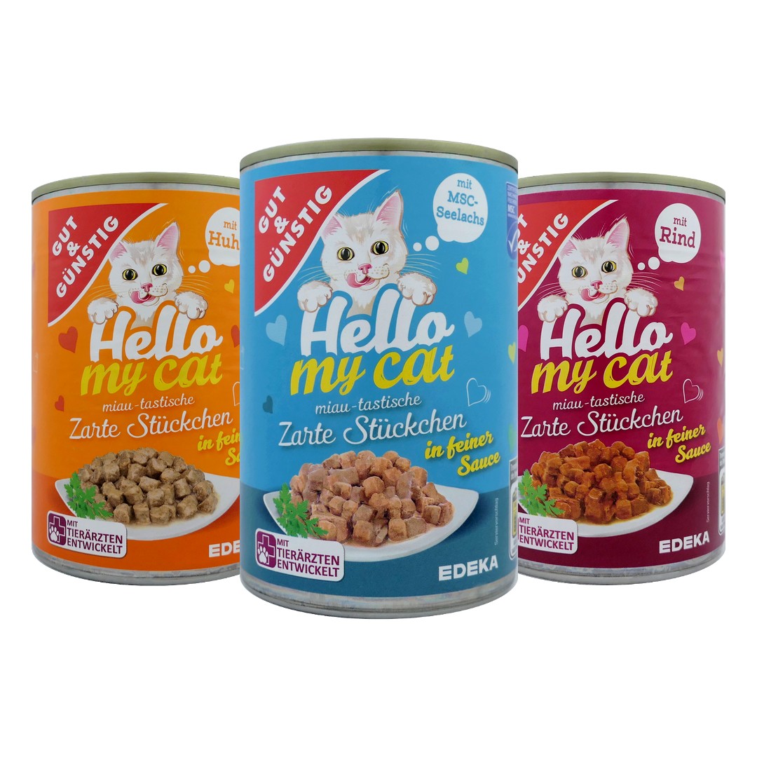 G&G HELLO MY CAT ZARTE STÜCKCHEN IN FEINER SAUCE Křehké kousky v jemné ...