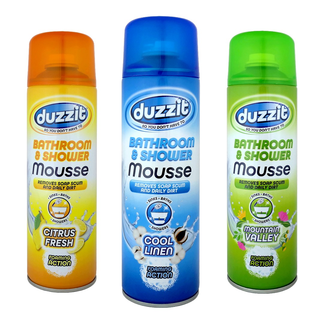 DUZZIT BATHROOM & SHOWER MOUSSE Aktivní pěna na koupelny a sprchy 500ml ...