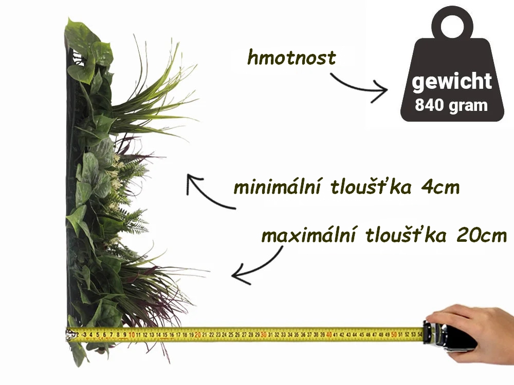 Panel umělý Dracaena Red (50x50cm) – Obchodiště.cz